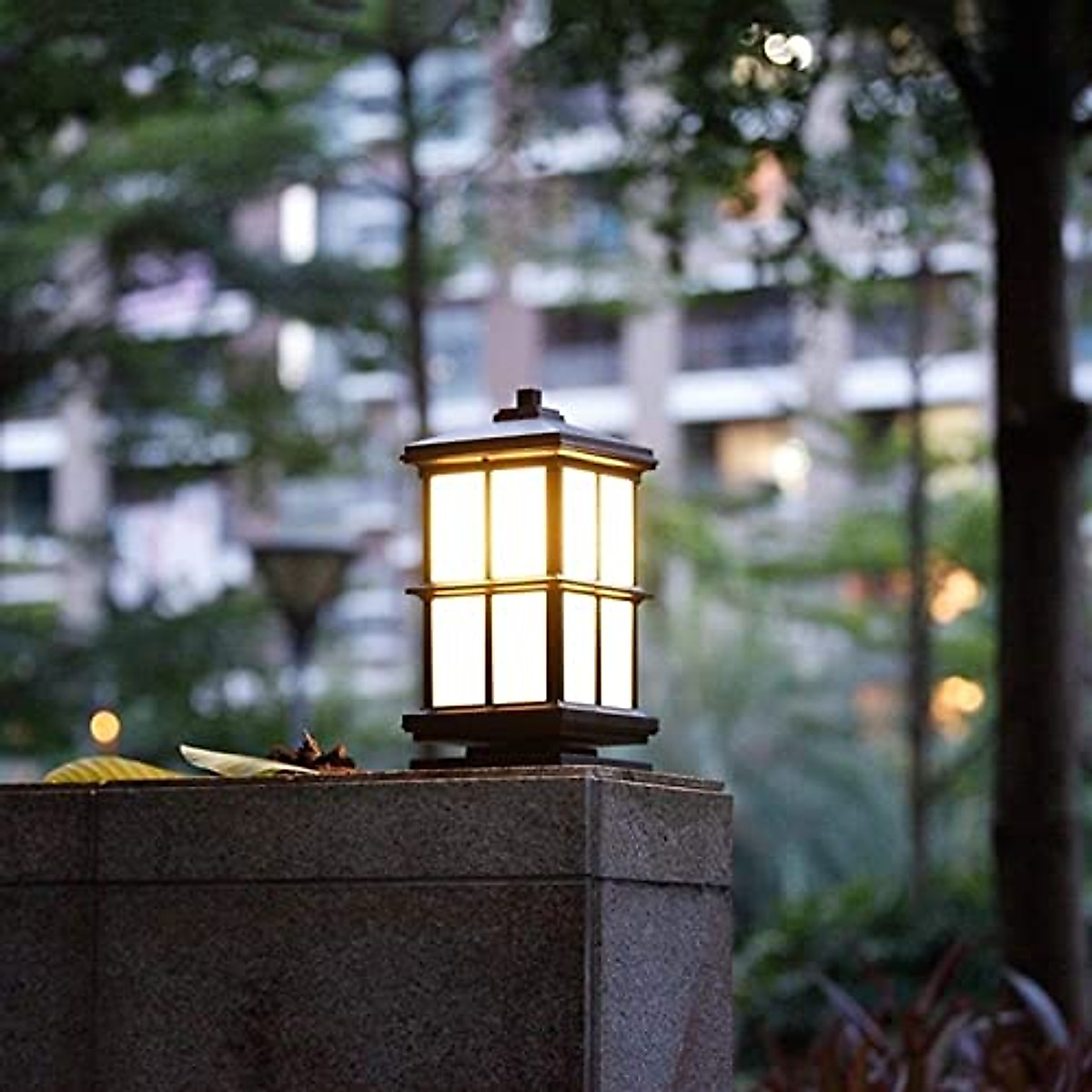 European wall light Simple Chinese Column Lamp Antique Classic Post Light Door Garden Light Waterproof Super Bright Villa Wall Home Door Light E27 Decorative Lighting European Fence Garden Gate Post L
