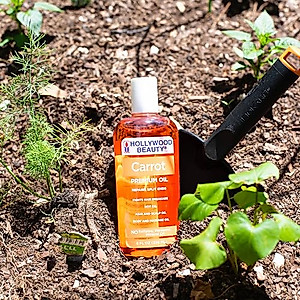 Hollywood Beauty Carrot Hair Oil, 8oz Bottle, Hair, Scalp, Skin, Nail, & Massage Oil, Helps Repair Damaged Hair & Skin, Can be Used as a Hot Oil Treatment