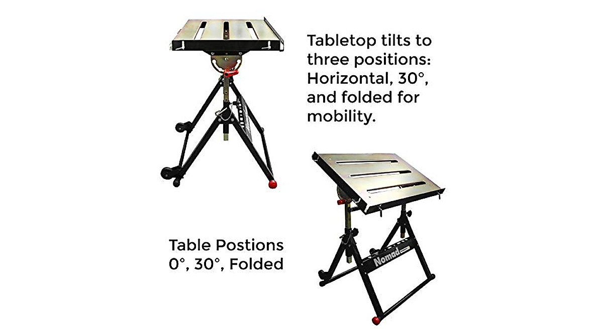Strong Hand Tools Nomad Steel Welding Table - Adjustable & Portable