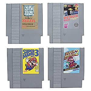Paladone Nintendo NES Cartridge Retro Drink Coasters for Game Lovers - Super Mario Bros Accessories