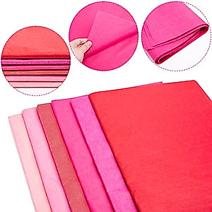 Shindel 128 Sheets Red and Pink Bulk Tissue Paper for Gift Wrapping, for Valentine's Day, 27.5 x 19.5 Inch, Premium Gift wrap Tissue Paper