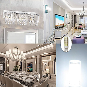 G9 Led Bulb - 8W Dimmable Ceramic Bulb Equivalent 80W Halogen Bulbs,Daylight White 6000K AC110-130V G9 Bi Pin Base 360 Degree Led Bulb for Chandelier Ceiling Fan Bedroom Lighting