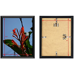 Uzifa 11x14 Picture Frame Photo Poster Frame Picture Frames 11x14- Safety high transparent PC sheet NON GLASS without Mat for Display Certificate as Wall Mount Frame V21114G – BLACK