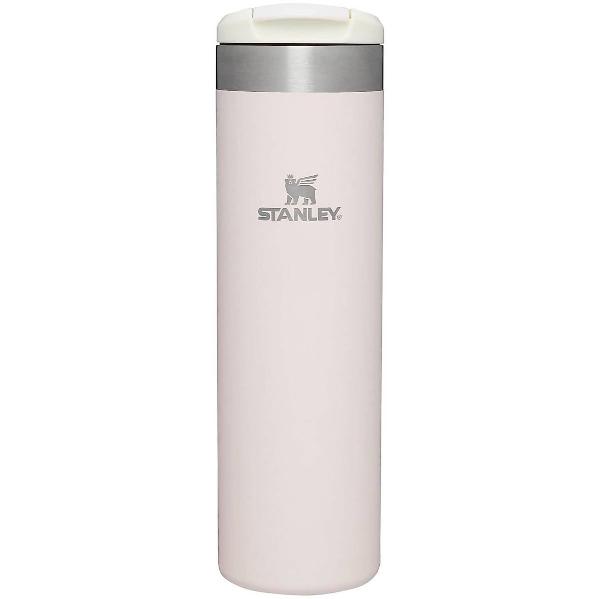 Stanley AeroLight Transit Bottle 20 oz | Locking Drink Through Lid | Leak Resistant Water Bottle or Coffee Travel Mug | Lightweight Insulated Stainless Steel | BPA-Free | Rose Quartz Glimmer