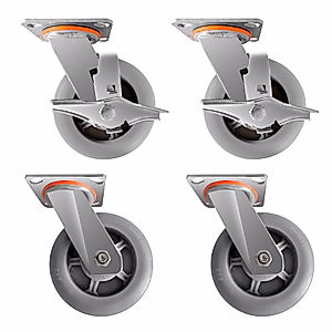 Heavy Duty Drywall Cart, Large Flatbed 3000Lbs Capacity Panel Cart Dolly, Plywood Cart with 6in Swivel Casters(49"L × 25"W × 48"H)