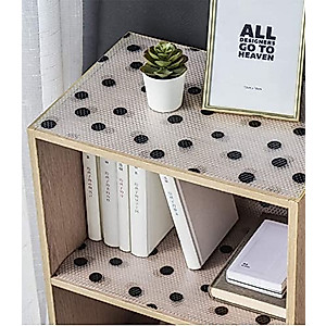 Shelf Liner for Kitchen Cabinets Non-Adhesive Polka Dot Drawer Liner Non-Slip Refrigerator Liner Waterproof Fridge Pad Cupboard Mat Easy Placemats, Ideal for Wire Pantry Bathroom, 17.7"× 47.2"