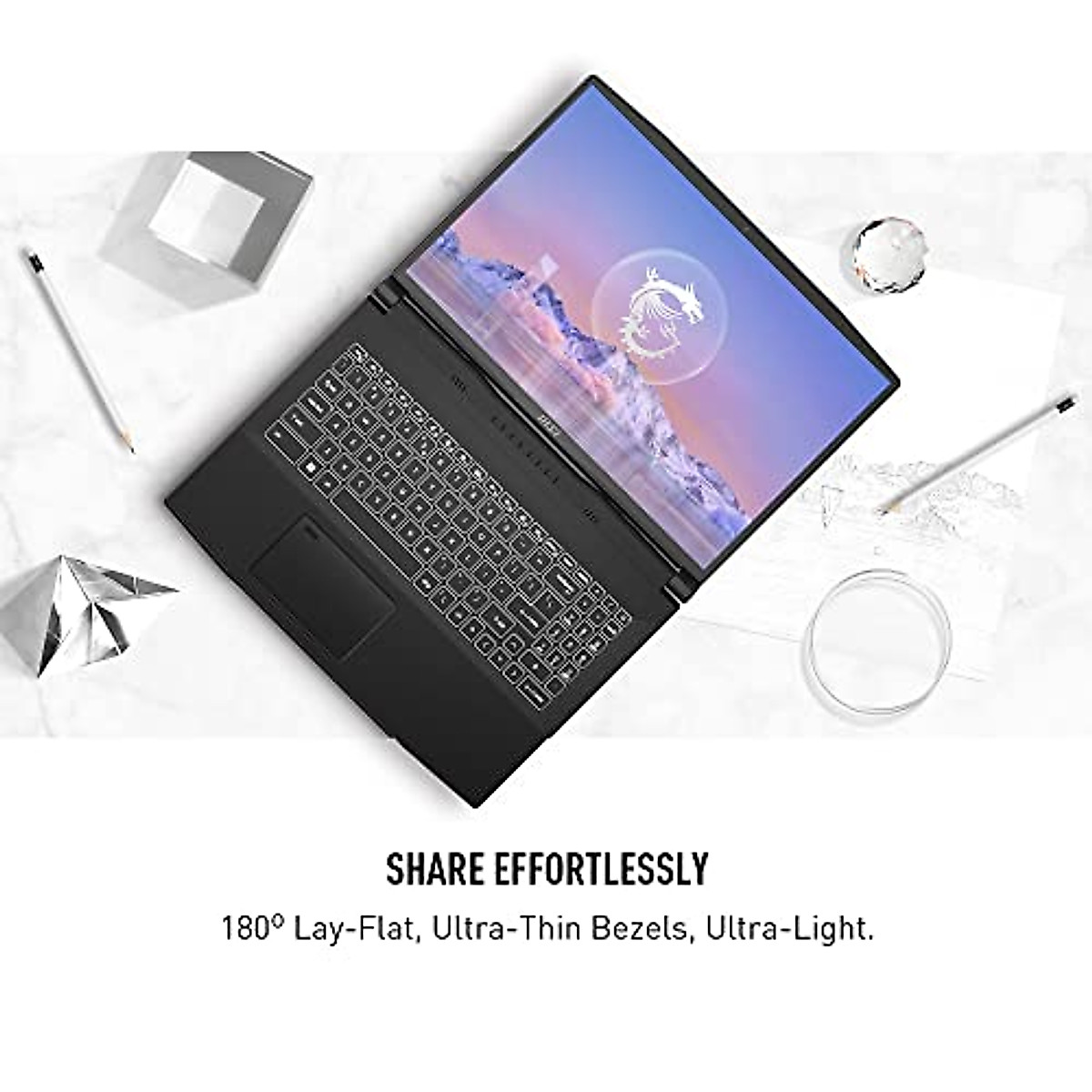 MSI Creator M16 Laptop: Intel Core i9-13900H, GeForce RTX 4050, 16" QHD+, 64GB DDR5, 2TB NVMe SSD, LayFlat, Type C, Cooler Boost 5, Win 11 Pro: Black B13VE-1250US