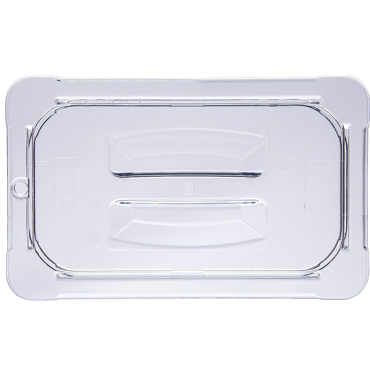 Carlisle FoodService Products CFS 10290U07 Clear 10.38 x 6.38 x 0.88" TopNotch Universal Handled Lid, One-Fourth Size (Case of 6)