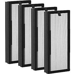 Allisfresh 8000 Elite Pro True HEPA 8000 Replacement Filters Compatible with VEVA 8000 Elite Pro Series Air Cleaner Purifiers, 4 True HEPA Filters Only