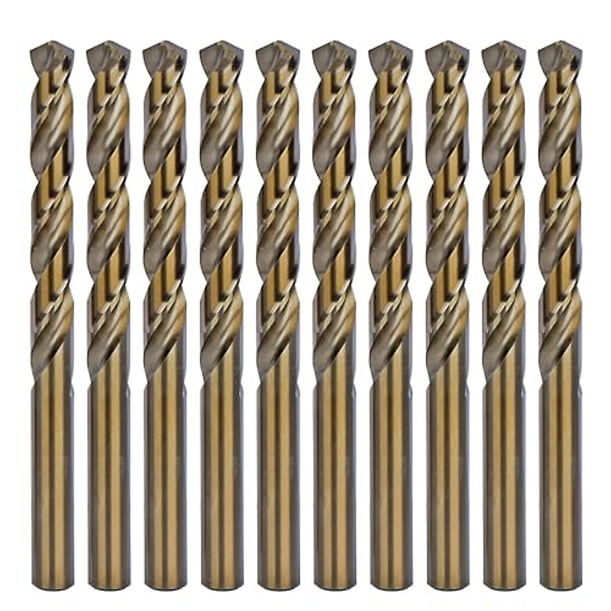 HSS Cobalt Drill Bit 7/64 in. HSS Co M35 Jobber Length Twist Drill Steel Metal-10Pcs