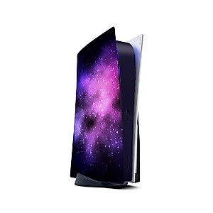 PS5 Galaxy Purple Skin for PlayStation 5 Digital Edition Console and 2 Controllers, Moon skin Vinyl 3M Decal Stickers Full wrap Cover