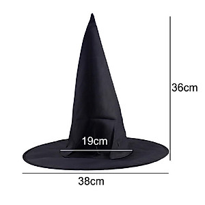 3Pcs Halloween Witch Hats for Women Costume Witch Hat Costume Accessory for Halloween Party Decorations