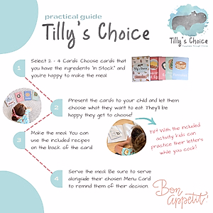 Tilly's Choice - Breakfast Edition Happy Mealtimes Through Choice | Picky Eaters Toddler Flash Cards 2-4 Mealtime Choice Cards Gift for New Parents Baby Shower Learning ABC Activity