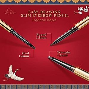 ZEESEA [Palace Identity] Eyebrow Pencil，Makeup Infallible Long-Lasting Eyebrow pencil, Ultra-Fine Felt Tip, Quick Drying Formula, Derived from Oriental Aesthetics