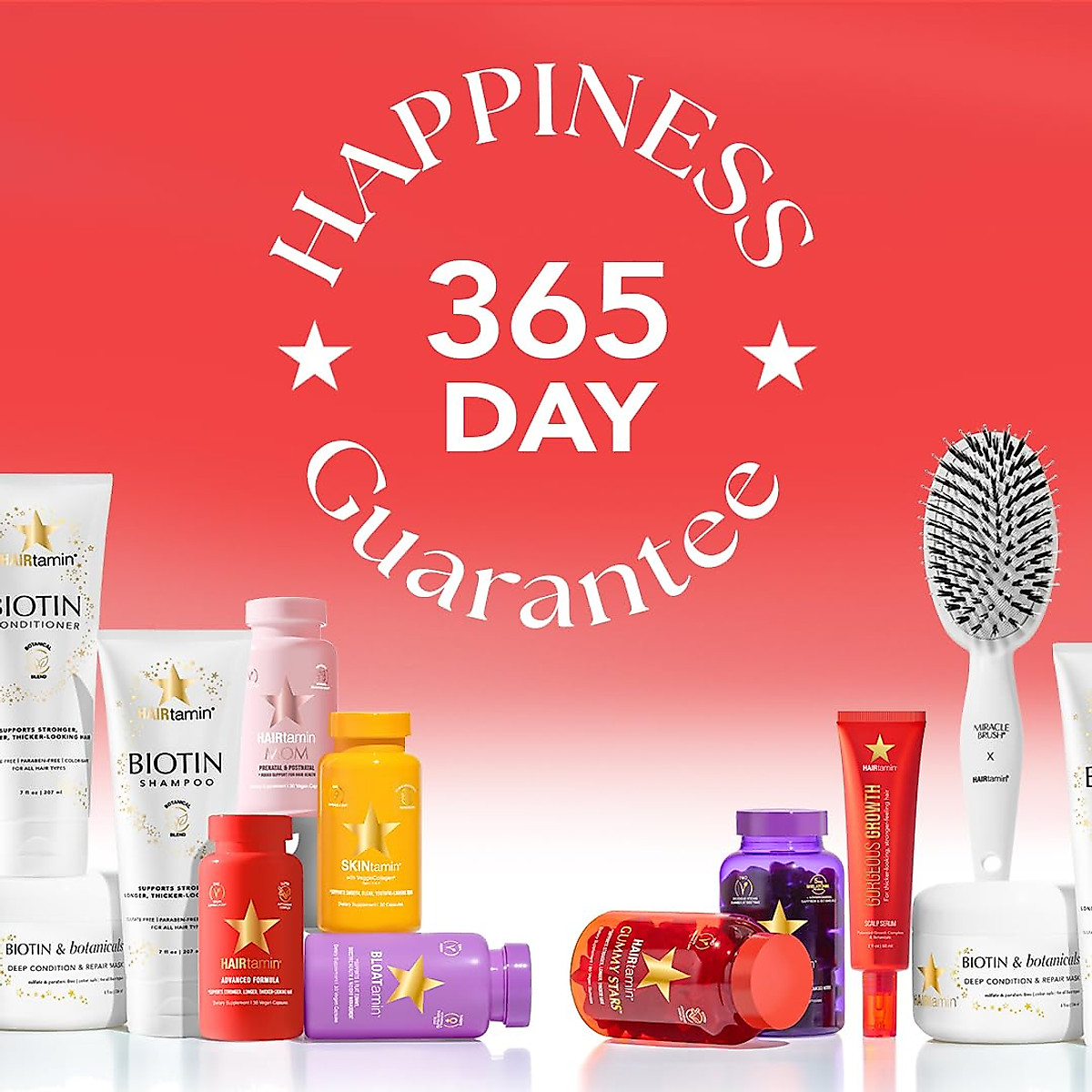 HAIRtamin Biotin Shampoo - Helps to Support Stronger, Longer, Thicker-Looking Hair with Sulfate-Free, Hydrating, Vitamin Rich Formula Shampoo, Made With Vitamin B5, Cucumber Extract, Aloe Vera