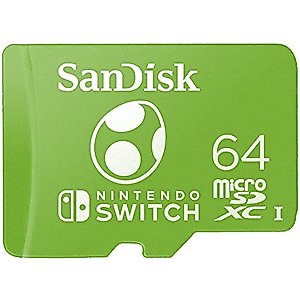SanDisk 64GB microSDXC Card Licensed for Nintendo Switch, Yoshi Edition - SDSQXAO-064G-GN6ZN