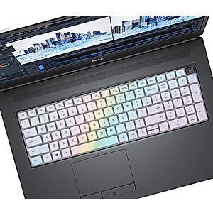Keyboard Cover for Dell Latitude 3550 3540 5550 5540 5530 5531 5520 5521, Precision 3590 3591 3580 3581 3560 3570 3561 3571 Laptop, Dell Latitude 5550 5530 5540 Keyboard Skin Protector - Colorful