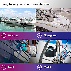 3M Perfect-It Boat Wax, 36112, 1 Pint, Contains Carnauba Wax, Protects against Weather and Oxidation, For Boats and RVs