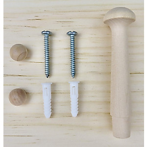 24" Unfinished Pine Shaker Peg Rack