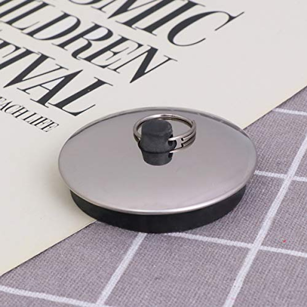 2Pcs Round Durable Tub Stopper Drain Plug Cover Sink Stopper for Kitchen Bathroom Bathtub Plugs