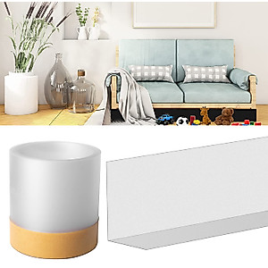 Toy Blocker, PVC Under Sofa Toy Blocker Cuttable Under Couch Blocker, Self-Adhesive Gap Bumper Under Sofa,Toy Blocker Avoid Things Sliding Under Furniture (Transparent)