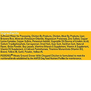 Pedigree Meaty Ground Dinner With Chopped Chicken Canned Dog Food 13.2 Ounces (Pack Of 6)