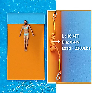 Floating Mat - Floating Mat for Lake - Water Mat - Lily Pad Floating Mat for Lake - Floating Water Mat, XPE Floating Island for Kids (7' x 3' x 1.3")