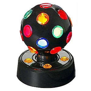 Revolving Disco Ball, Rotating Disco Party for Home and School Parties Decorations, Gatherings Events (9" Disco Light) Multicolored
