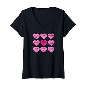 Barbie - Valentines Day Candy Sweethearts V-Neck T-Shirt