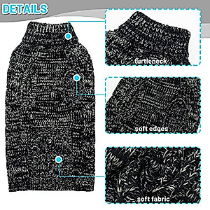 IPRAVOCI Dog Sweater for Small Medium Large Dog - Reflective Warm Fleece Knitwear Pullover Dog Clothes for Winter Fall