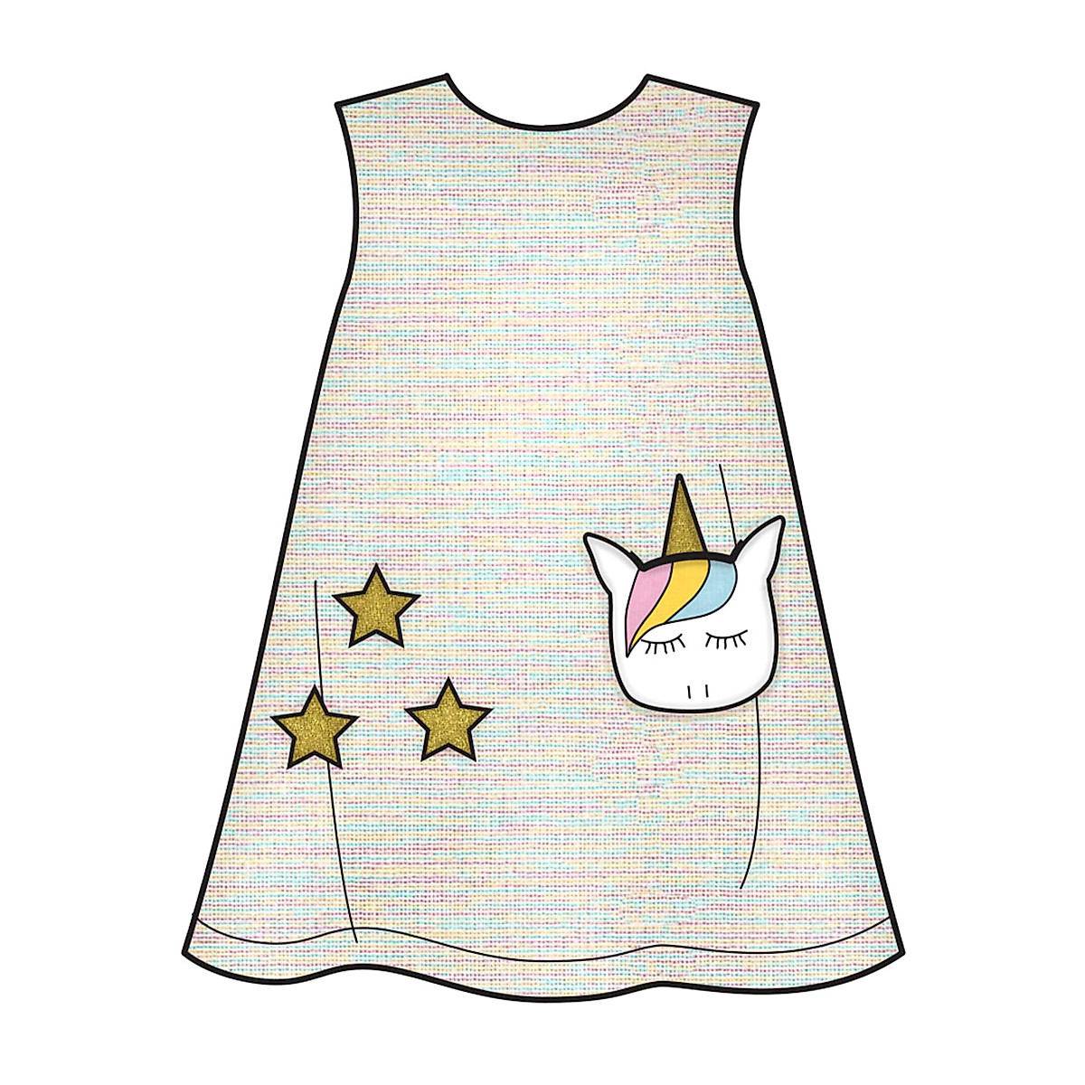New Look Children's Novelty Dress Sewing Pattern Packet, Design Code S9365, Sizes 3-4-5-6-7-8, Multicolor