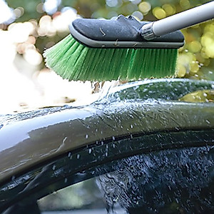 CARCAREZ 10" Flow-Thru Car Washing Brush Head, Green