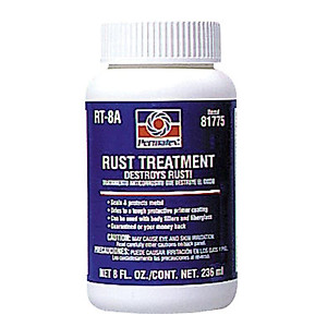 Permatex Extend Rust Treatment Can Be Used W/Body Fillers & Fiberglass 8 Oz. Bottle