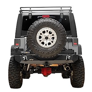 Tidal Fit for 07-18 Wrangler JK Rear Bumper W/Secure Lock Tire Carrier