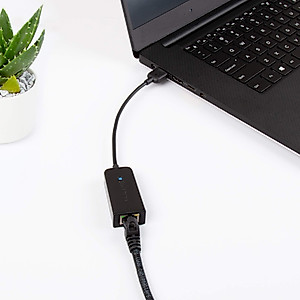 Cable Matters USB to Ethernet Adapter (USB 3.0 to Ethernet) Supporting 10/100/1000 Mbps Ethernet Network in Black & Snagless Cat6 Ethernet Cable