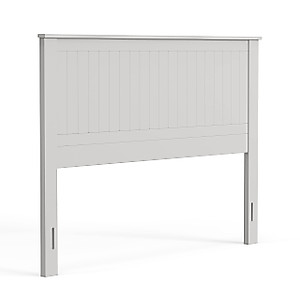 Glenwillow Home Wainscott Wood Panel Headboard in White - Queen Size