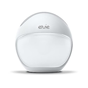 Elvie Curve Manual Wearable Breast Pump | Hands-Free, Kick-Proof, Portable Silicone Pump That Can Be Worn in-Bra for Gentle, Natural Milk Expression | Breast Feeding Essentials White