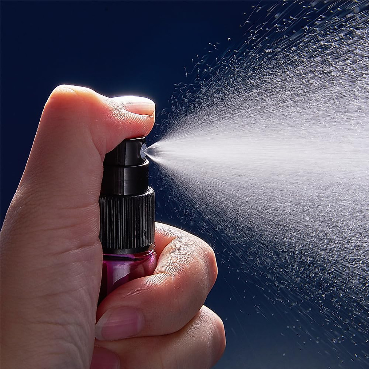 BENECREAT 9 Packs 10ml Rainbow Color Glass Spray Bottle Refillable Fine Mist Spray Bottle for Perfume Essential Oil