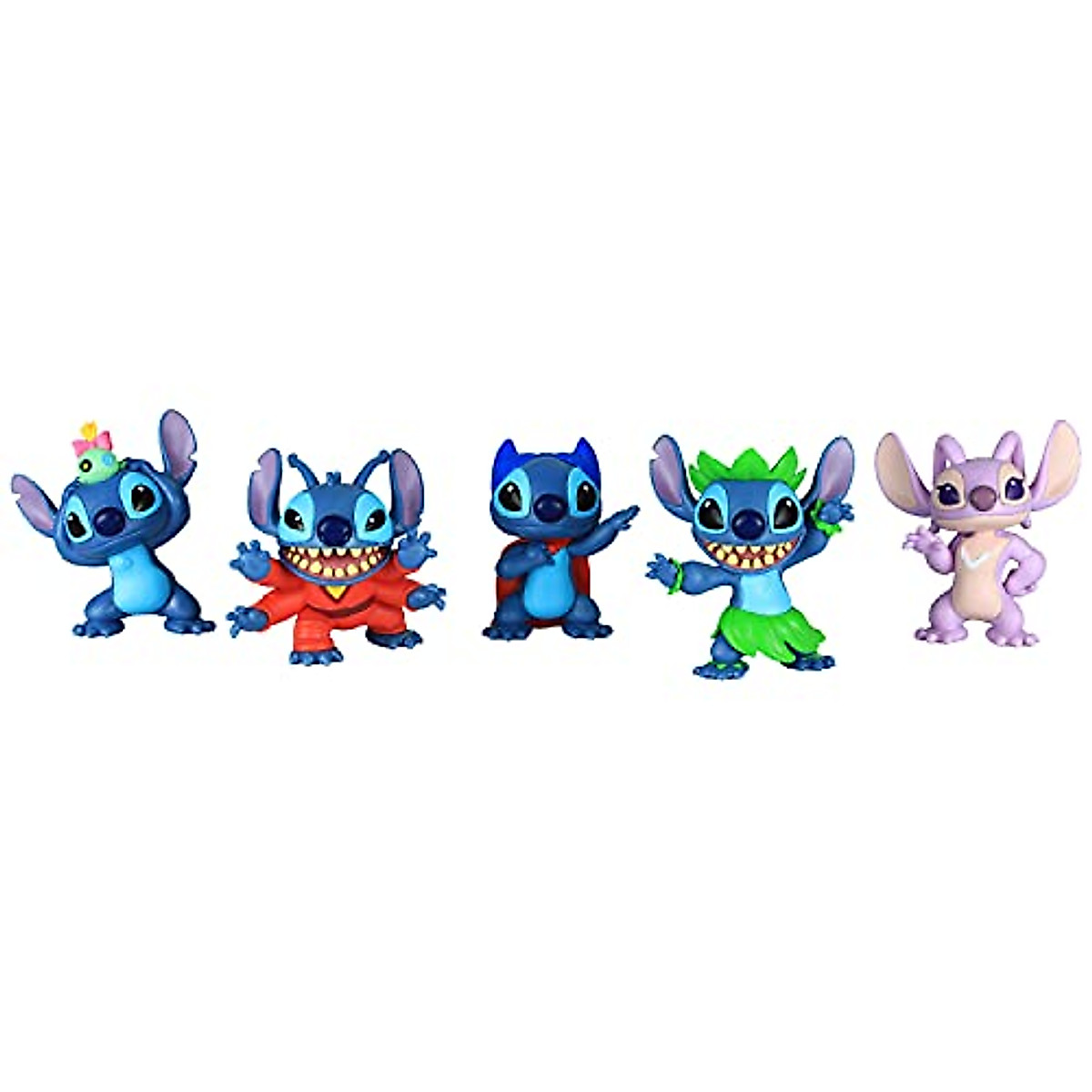 Disney’s Lilo & Stitch Collectible Stitch Figure Set, 5-pieces, by Just Play , Blue