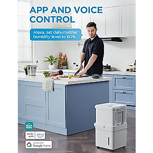 Midea Cube 35 Pint Dehumidifier for Basement and Rooms at Home for up to 3,500 Sq. Ft., Smart Control, Works with Alexa (White), Drain Hose Included, ENERGY STAR Most Efficient 2023