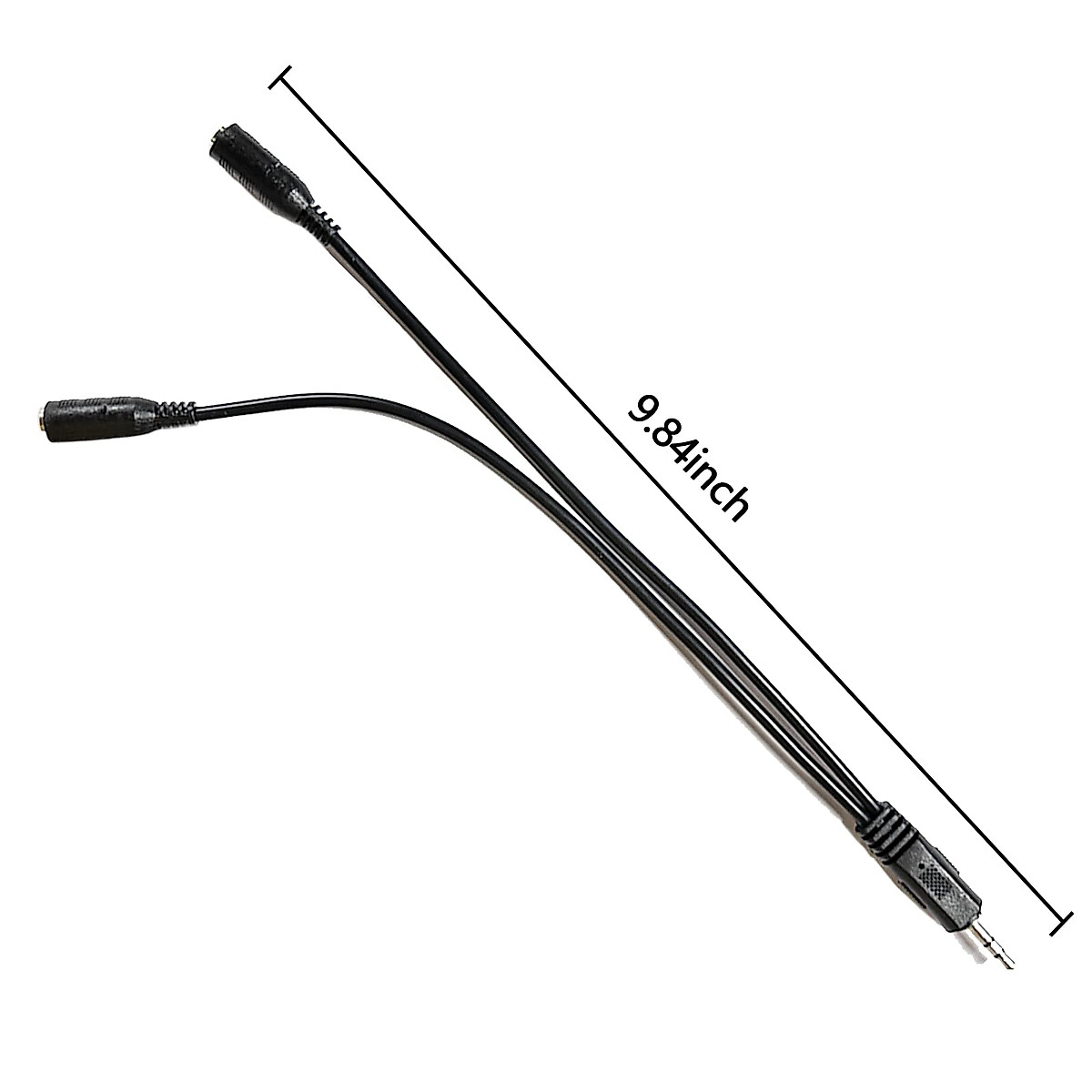 2-Pack Headphone Aux Splitter, 3.5mm 2 Female to 1 Male Audio Splitter Stereo Dual Headphone Adapter Compatible Headset Tablet Smartphone MP3 Player & More