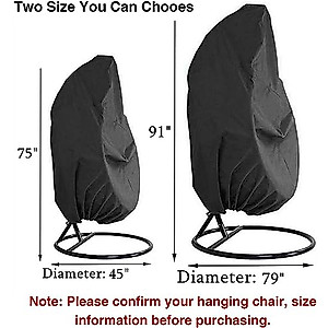 Outdoor Hanging Chair Cover Waterproof 210D Oxford Fabric, Patio Egg Swing Chair Cover, Garden Furniture Covers Pod Chair Cover