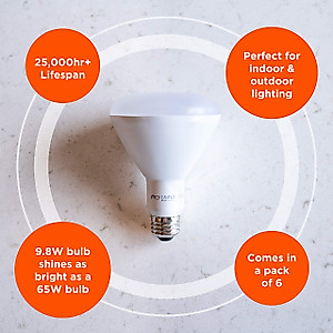 TCP Recessed Kitchen LED Light Bulbs, 65W Equivalent, Non-Dimmable, Soft White (6 Pack)