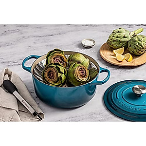 Le Creuset Enameled Cast Iron Signature Round Dutch Oven, 4.5 qt., Deep Teal