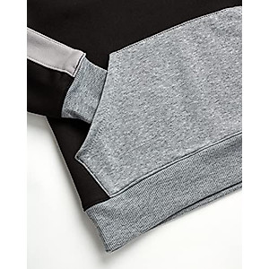 RBX Boys' Active Sweatsuit Set - 3 Piece Fleece Zip Up Hoodie, Athletic T-Shirt, and Jogger Sweatpants for Boys (Sizes: 8-12), Size 10, Black