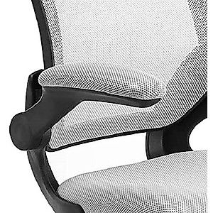 Modway MO-EEI-1423-GRY Veer-Reception Desk Flip-Up Arm Drafting Chair, 22.5"L x 25.5"W x 41.5-50"H, Gray