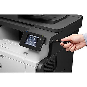 HEWLETT PACKARD Laserjet Pro M521dn All-in-One Printer (A8P79A) with Power Strip Surge Protector and Electronics Basket TM Microfiber Cleaning Cloth