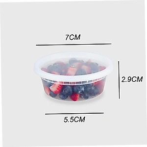 Jeorywoet 20 Pcs Leakproof Transparent Slime Containers Foam Balls Storage Box Plastic Slime Organizers with Lids,