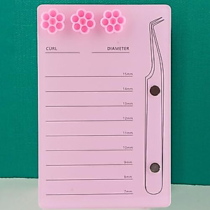 3 in 1 Eyelash Extension Tray, 7-15mm Acrylic False Lash Tray Eyelash Extension Holder Eyelashes Display Strip Lash Pallet with Magnetic Suction Holes for Eyelash Training Institutions