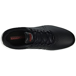 Skechers Men's Torque Waterproof Golf Shoe, Black/Red Sole, 10
